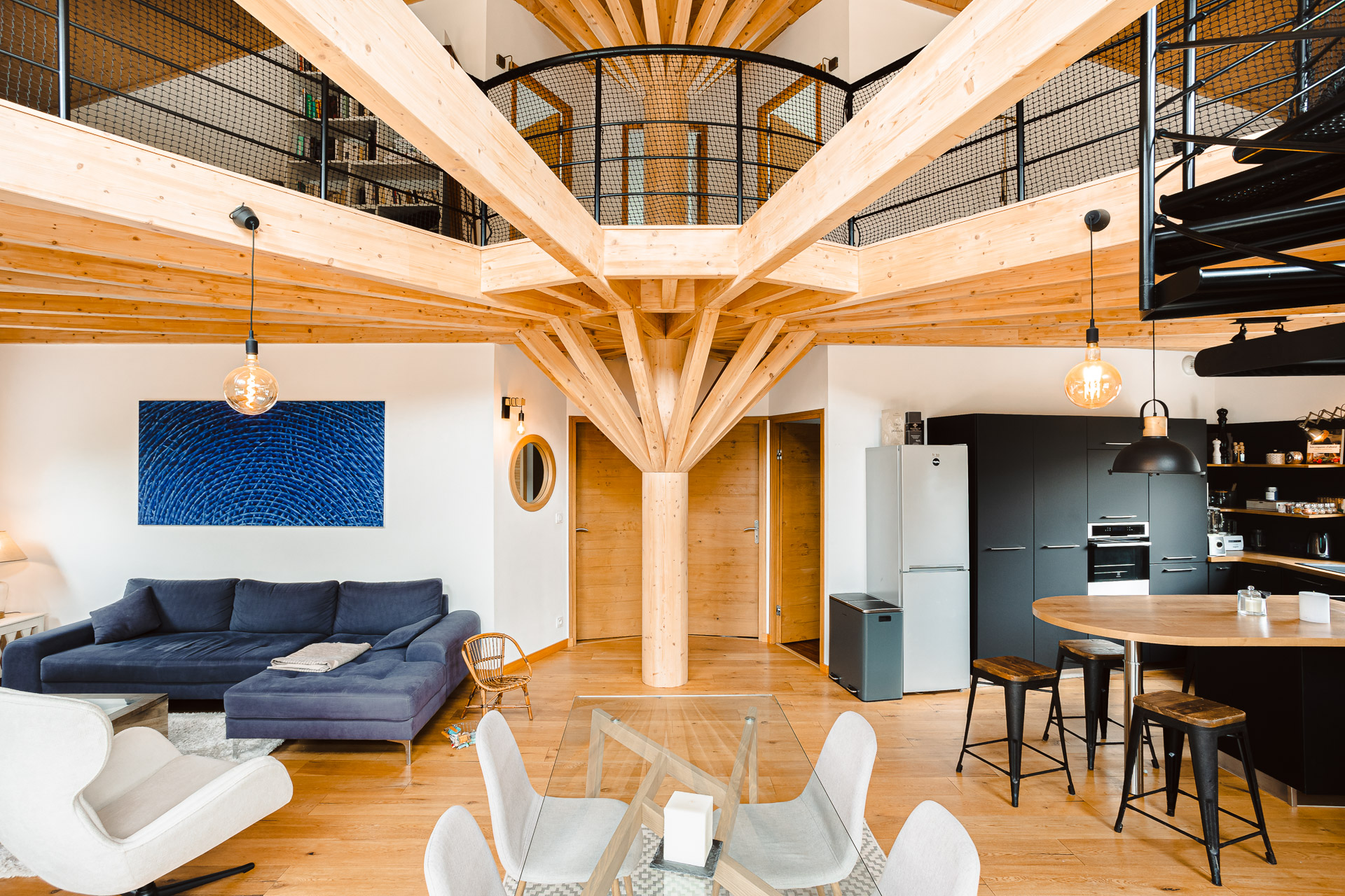 Vente Surprenante maison en bois à LA JARRIE - 161 m2 - Espaces ...