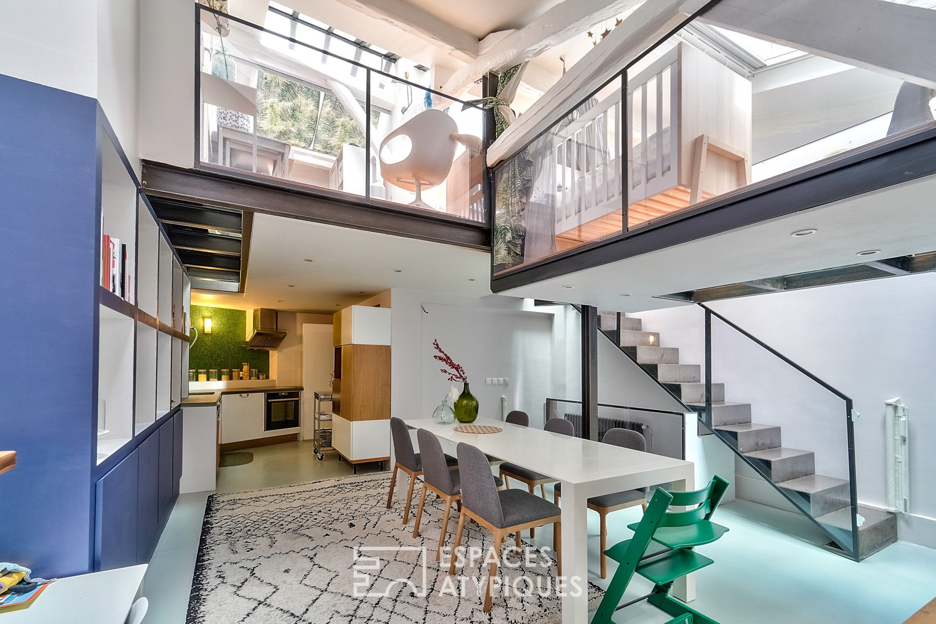 Vente Triplex contemporain à PARIS - 108 m2 - Espaces Atypiques Paris ...